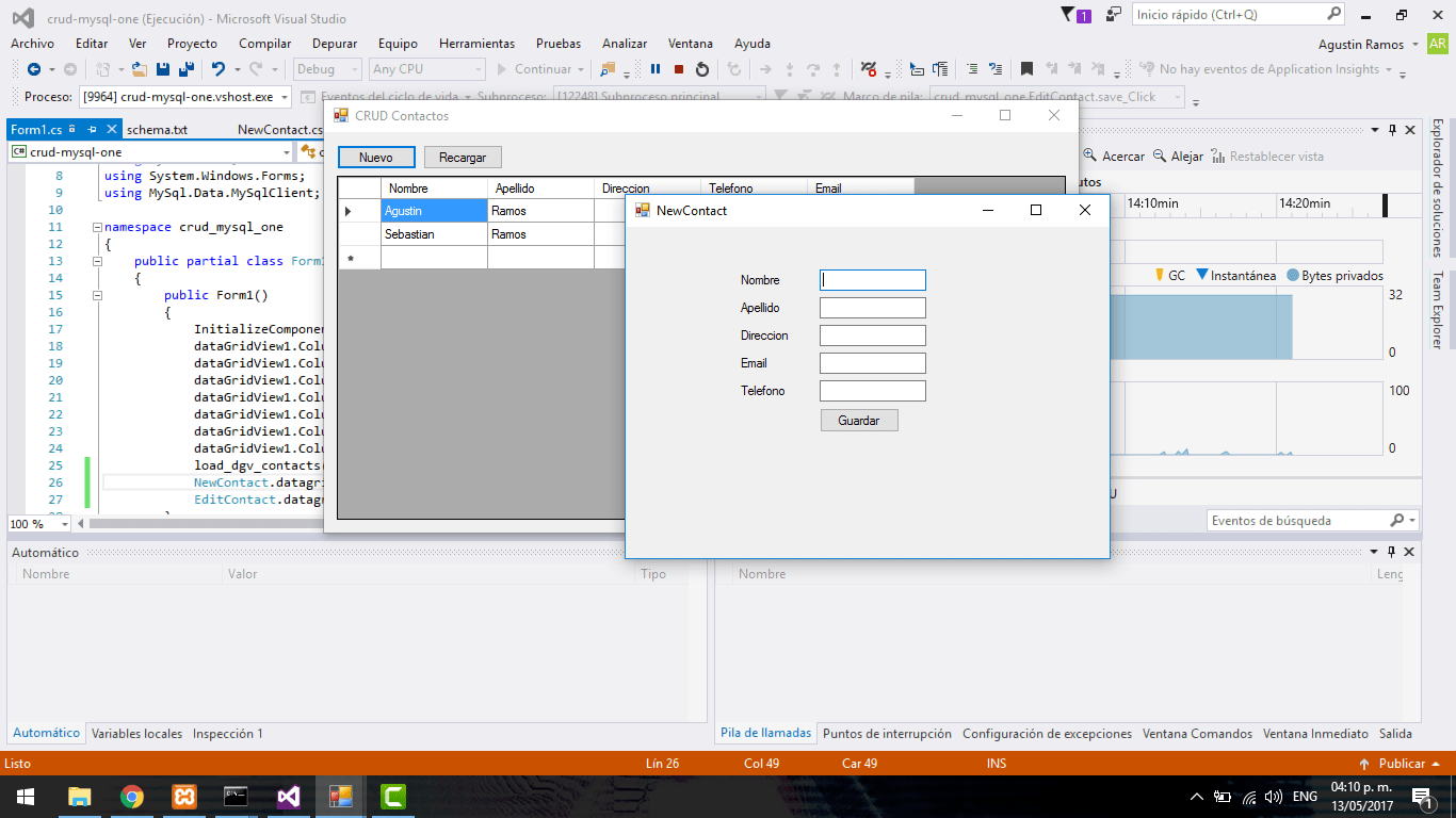 CRUD con C# y MySQL – Evilnapsis