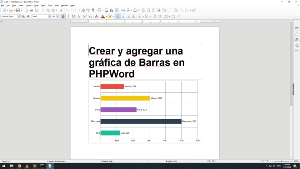 Crear y agregar una gráfica de Barras en PHPWord – Evilnapsis Crear y agregar una gráfica de Barras en PHPWord – Evilnapsis
