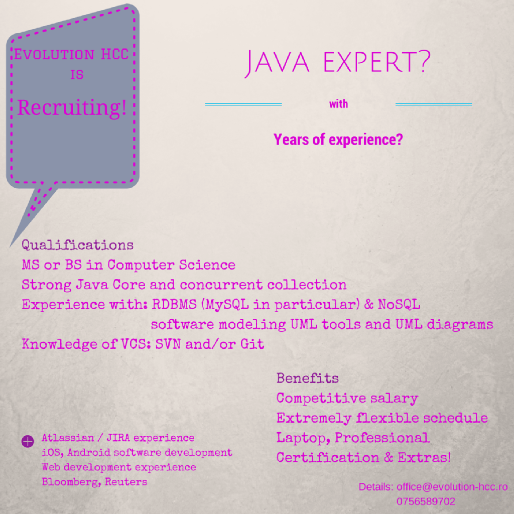 Java Developer - Evolution HCC