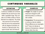 Continuous Variable Examples Explained