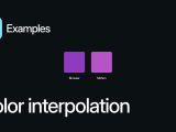 Color Interpolation Motion For React Example