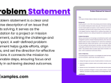 Problem Statement Examples For Effective Solutions