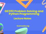Pdf Ge3151 Problem Solving And Python Programming Notes Pdf Download