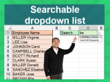 Searchable Dropdown List In Excel