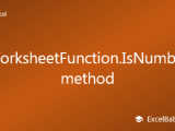 Worksheetfunction Isnumber Method Excelbaby