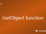 Getobject Function Excelbaby