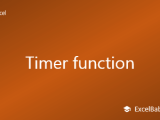 Timer Function Excelbaby