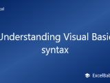 Understanding Visual Basic Syntax Excelbaby