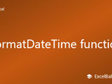 Formatdatetime Function Excelbaby