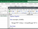 Vba Lcase Function Syntax Example