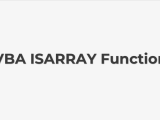 Vba Isarray Function Syntax Example