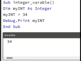 Using Integer Data Type In Vba