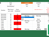 Shift Schedule Roster Template