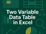 How To Create Two Variable Data Table In Excel With Quick Steps