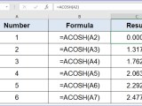 How To Use Acosh Function Excelnotes