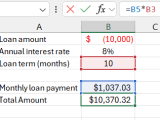 Pmt Function For Calculating Annuity Loan Payments In Excel