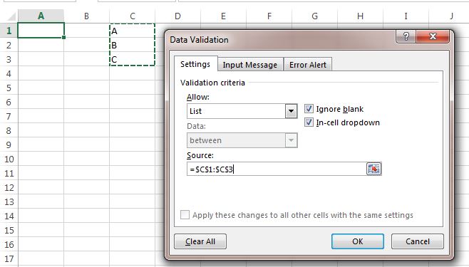 Understanding Drop Down List Options For Data Validation Excel Zoom Understanding Drop Down List Options For Data Validation Excel Zoom