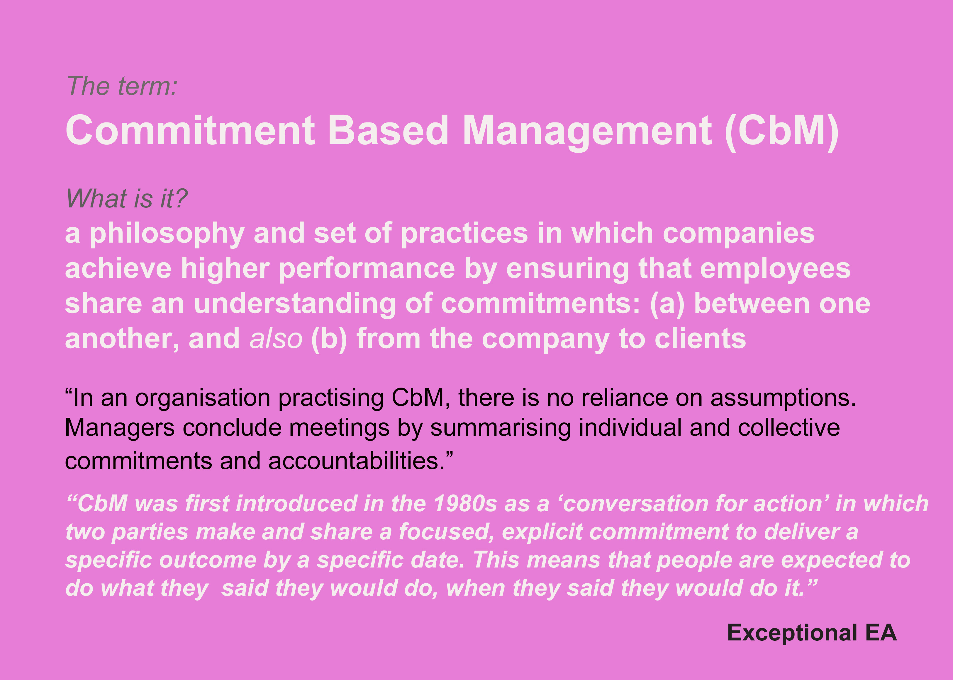 Wednesday’s Word(s): Commitment Based Management (CbM) – EXCEPTIONAL EA ...