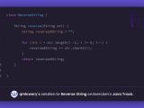 Qmlowery S Solution For Reverse String In Java On Exercism