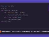 Sparrow1029 S Solution For Flatten Array In Python On Exercism