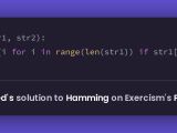 Dissolved S Solution For Hamming In Python On Exercism