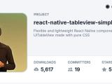 React Native Tableview Simple Ecosystem Directory Market Dev