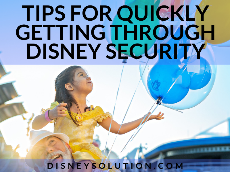 Tips For Quickly Getting Through Disney Security
