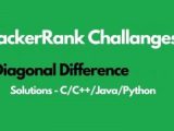 Diagonal Difference Hackerrank Solution Exploringbits
