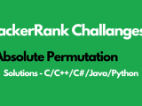 Absolute Permutation Hackerrank Solution In C C Java Python