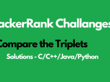 Compare The Triplet Hackerrank Solution In C C Java Python