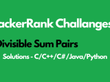 Divisible Sum Pairs Hackerrank Solution In C C Java Python