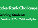 Grading Students Hackerrank Solution In C C Java Python