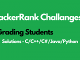 Grading Students Hackerrank Solution In C C Java Python