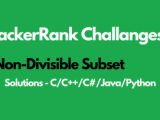 Non Divisible Subset Hackerrank Solution In C C Java Python