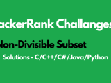 Non Divisible Subset Hackerrank Solution In C C Java Python