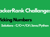 Picking Numbers Hackerrank Solution In C C Java Python Exploringbits