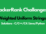Weighted Uniform Strings Hackerrank Solution In C C Java Python