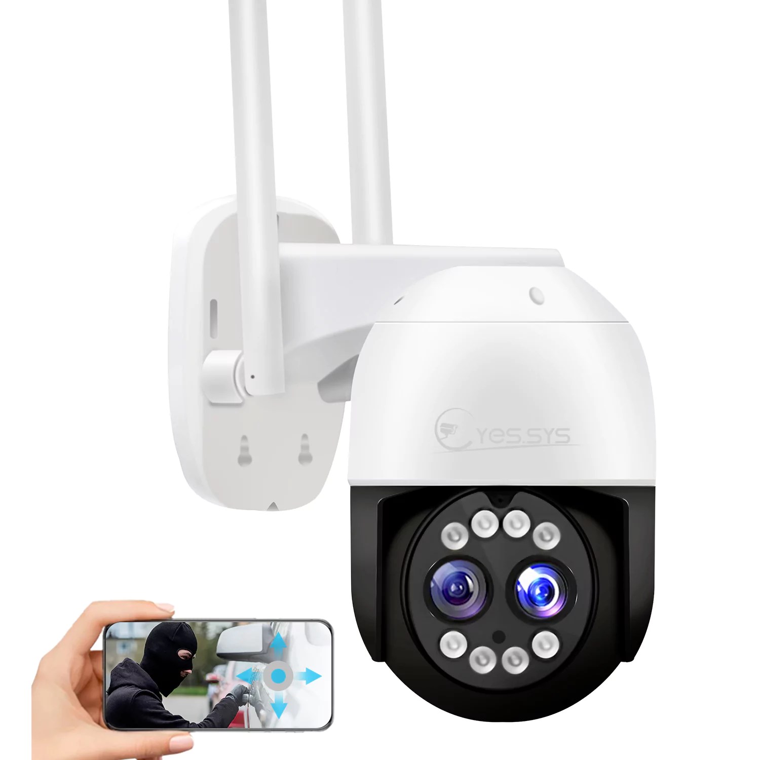 2MP/4MP 8x Zoom Dual Lens 2-Way Auido CCTV Security Camera PTZ Wireless ...