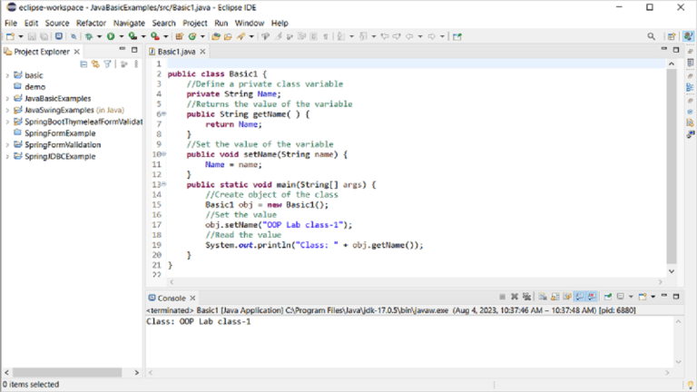 Basic Object Oriented Programming Using Java Fahmidasclassroom