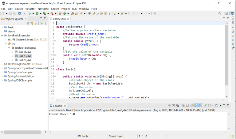 Basic Object-oriented Programming using Java – FahmidasClassroom