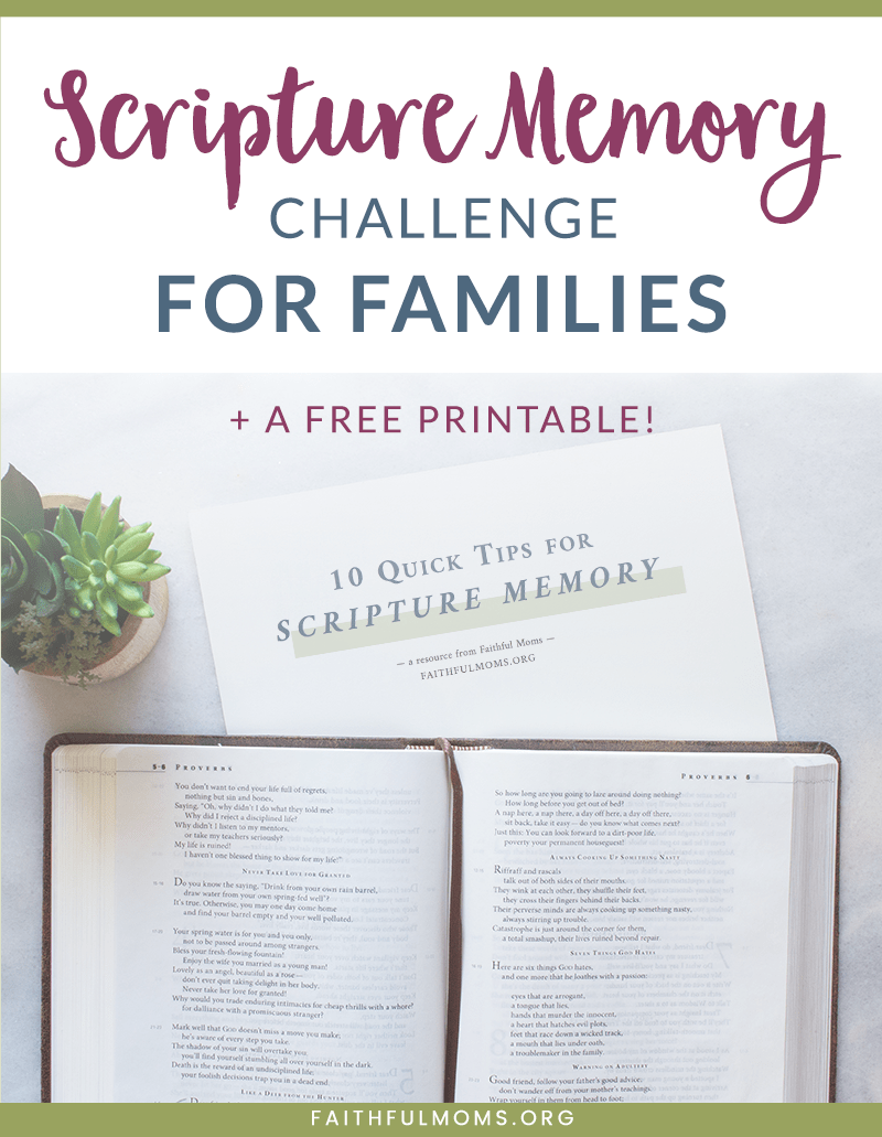 Scripture Memory Challenge for Families - Faithful Moms