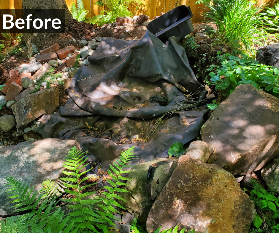 Before_Magnolia_Water_Feature_Install_Falling_Water_Designs - Falling ...