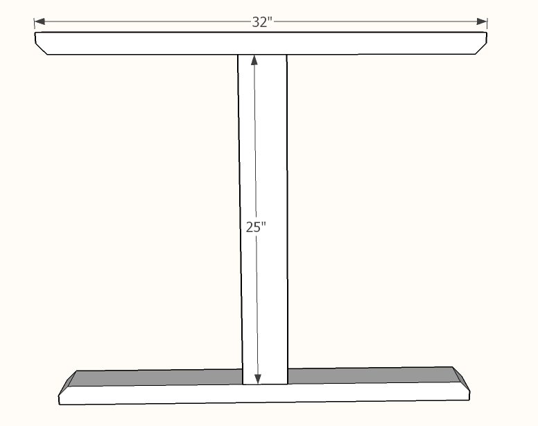Free DIY chunky X base table plans - Restoration Hardware inspired ...