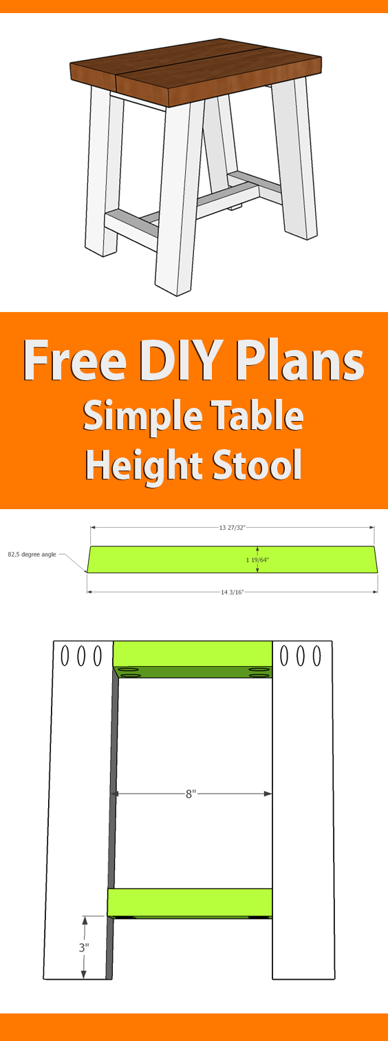 Simple table height stool » Famous Artisan
