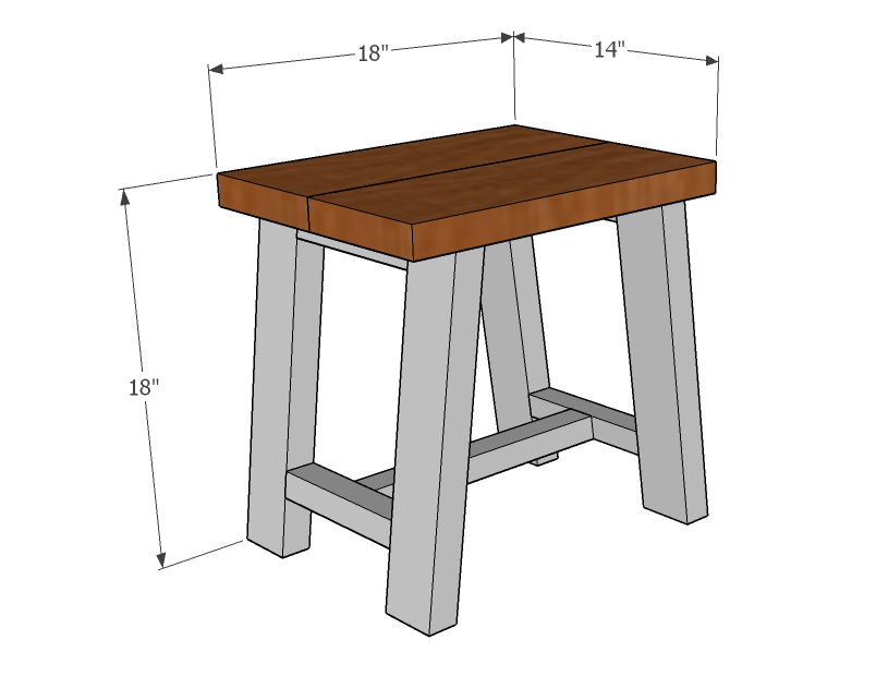 Simple table height stool » Famous Artisan