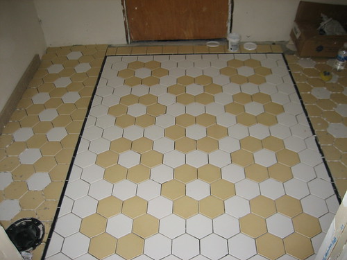 installing hex tile | projectbungalow