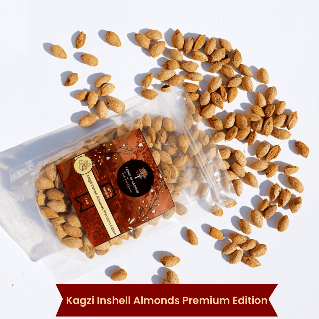 Kagzi Inshell Almonds Premium Edition | Farms Of Kashmir
