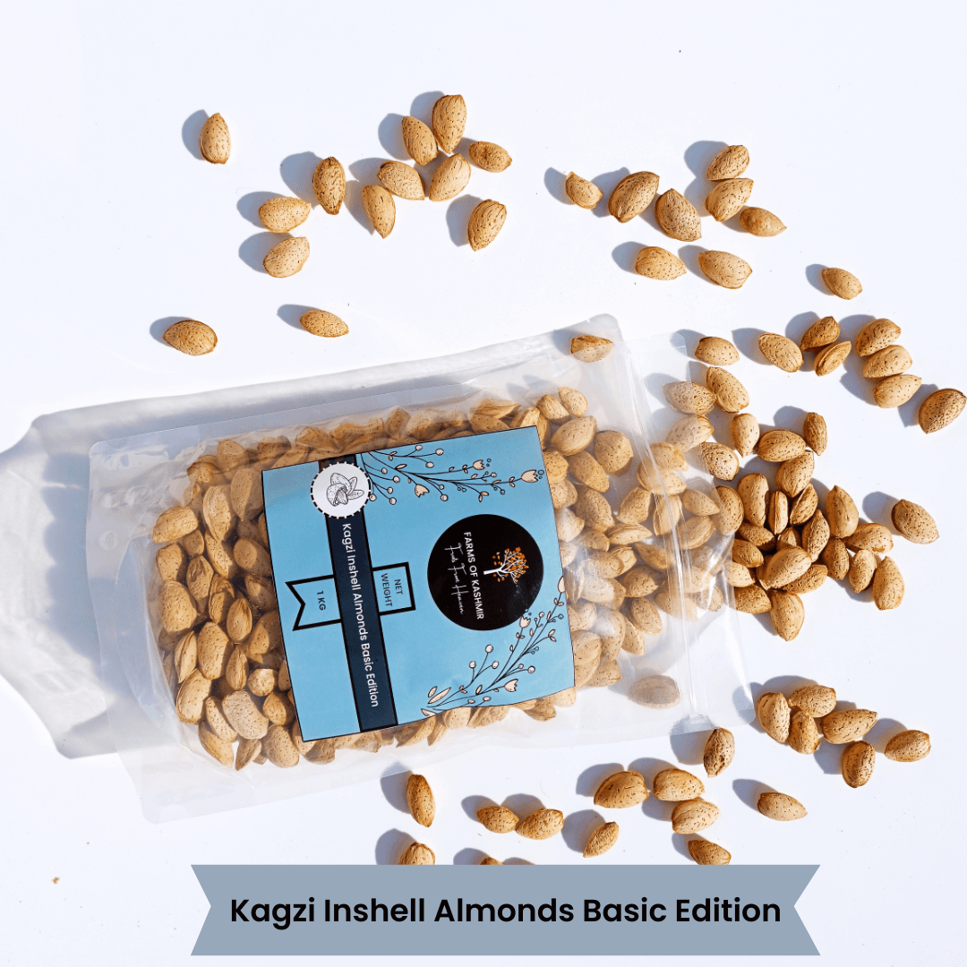 Kagzi Inshell Almonds Basic Edition | Farms Of Kashmir