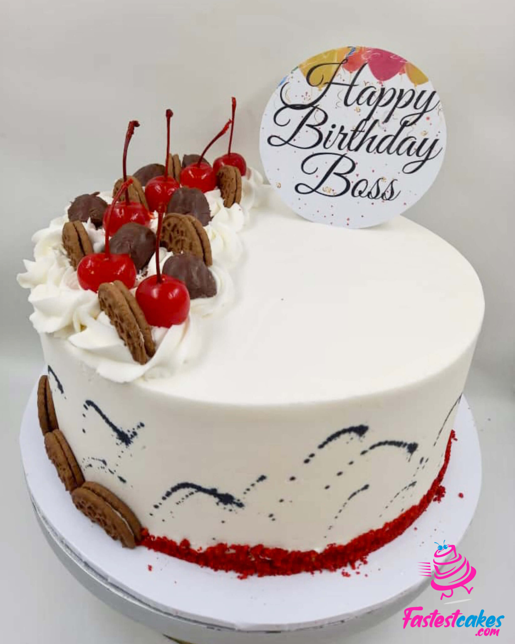 Choco Cherry Red-Velvet Cake - Fastest Cakes