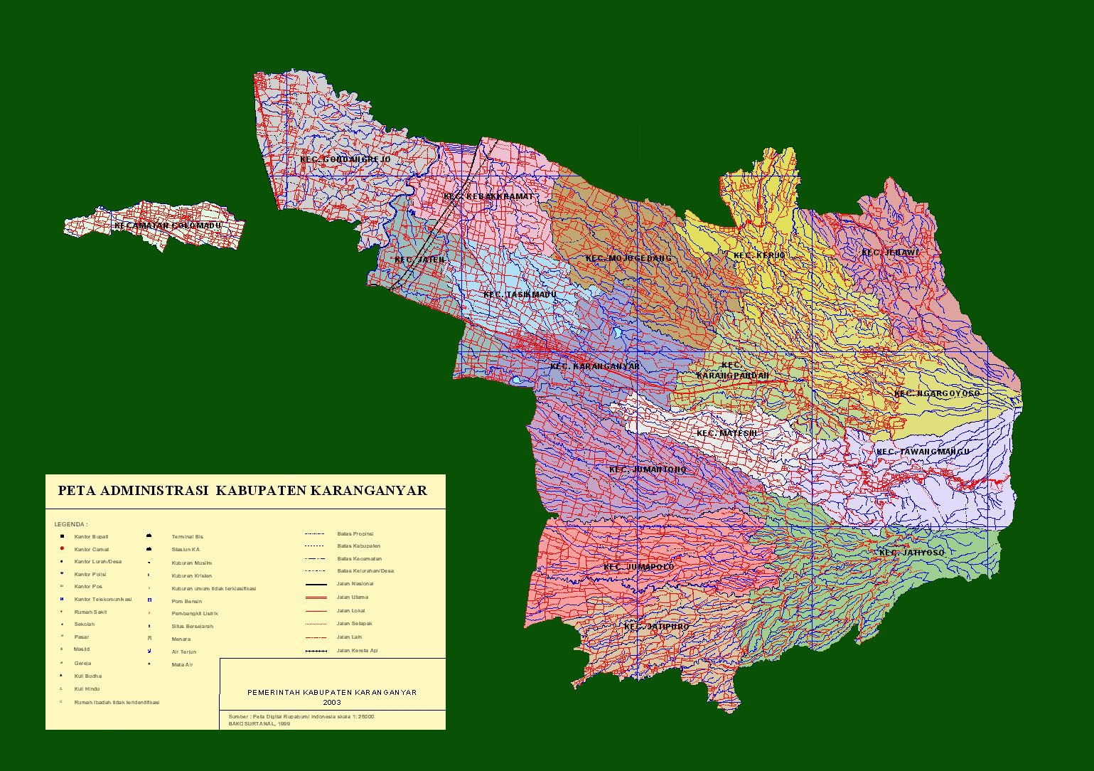 Peta Karanganyar | Kabupaten Karanganyar